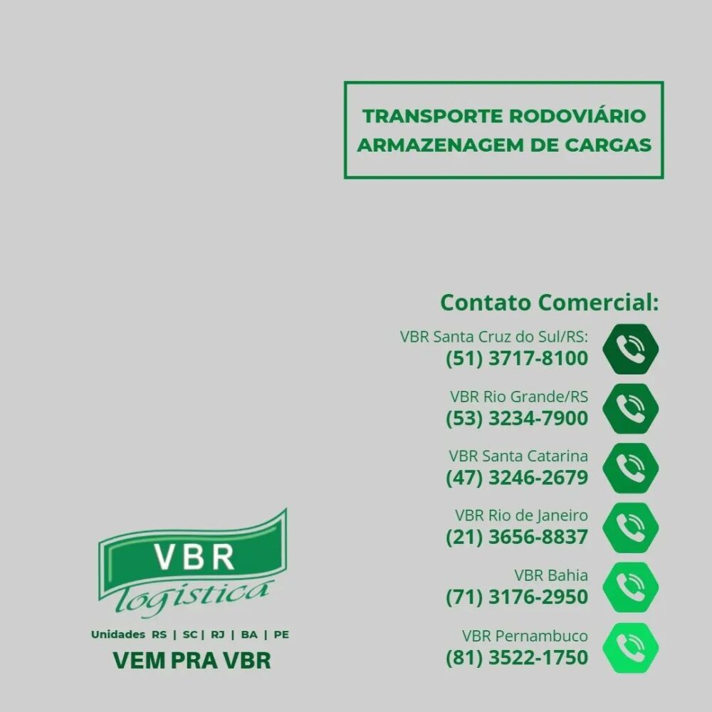 VBR – Movimentação e controles de cargas – VBR